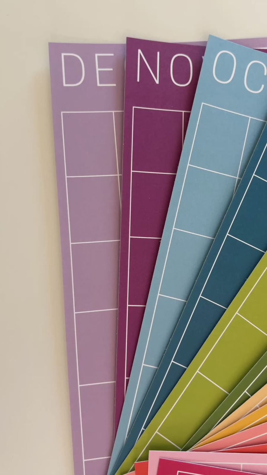 Single-Use Small Rainbow Wall Calendar | 8.5 x 11 inches | Undated ...