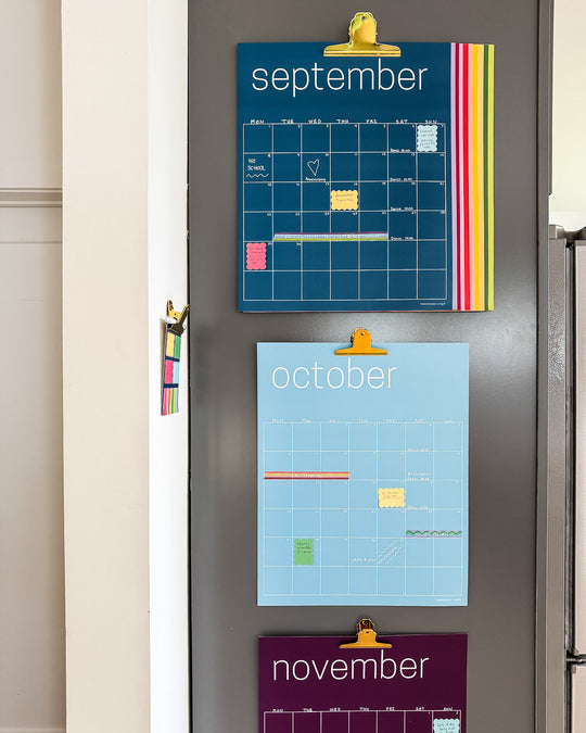 Reusable Large Wall Calendar in Rainbow | 16 x 20 inches | Undated ...