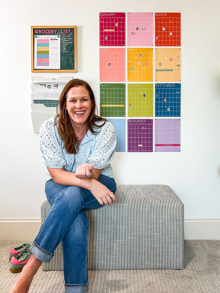 Single-Use Small Rainbow Wall Calendar | 8.5 x 11 inches | Undated ...